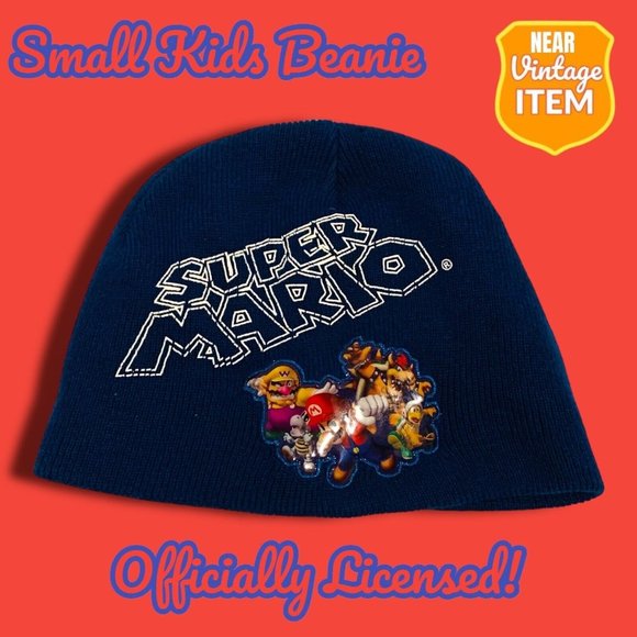 Mario | Accessories | Nintendo Kids Super Mario Bros Blue Beanie Hat ...